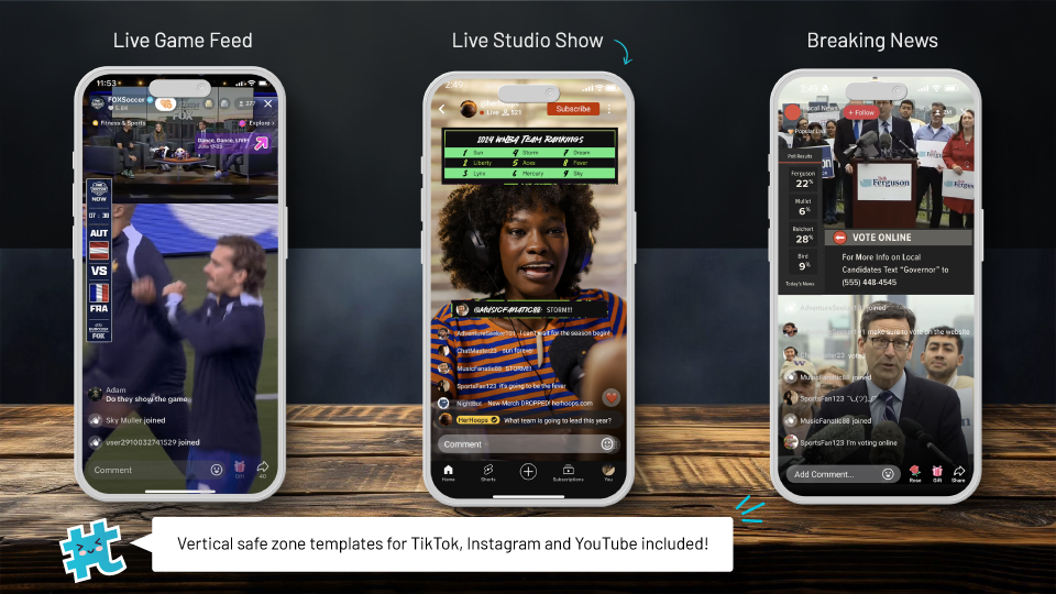 Live Streaming in a Vertical World with Tagboard
